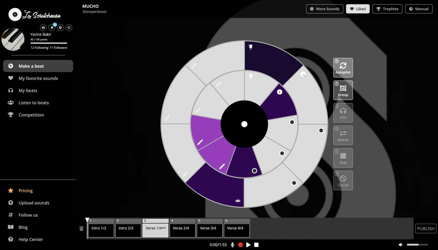 How to record your voice on La Scratcheuse's song maker